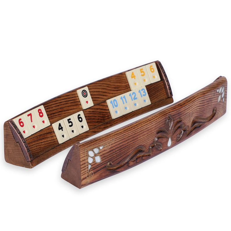Handmade Rummikub Game Set: Mother of Pearl Inlaid Wooden Rummy - Etsy