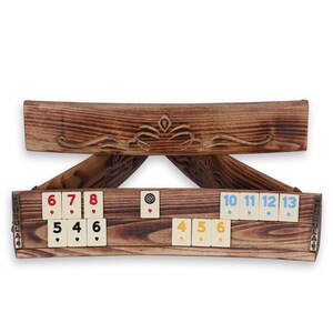 Hand Carved Oval Rummikub Game Set: Chestnut Wood Rummy Tiles - Etsy