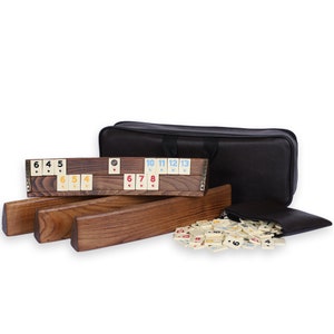 Natural Moire Wood Texture Handmade Rummicube Board Oval Design Rummy ...