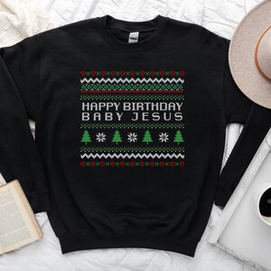 Christian Christmas Sweater Funny Ugly Christmas Shirt Happy - Etsy