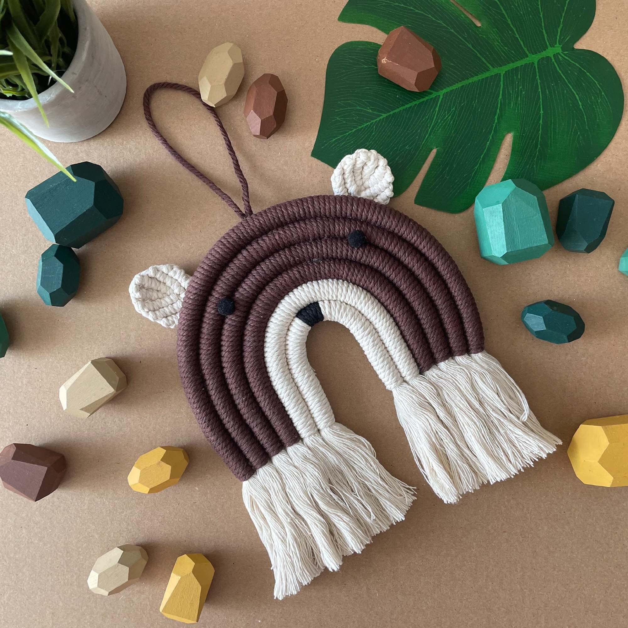 Animal Rainbow Macrame Rope Wall Hanging Decor Home - Etsy