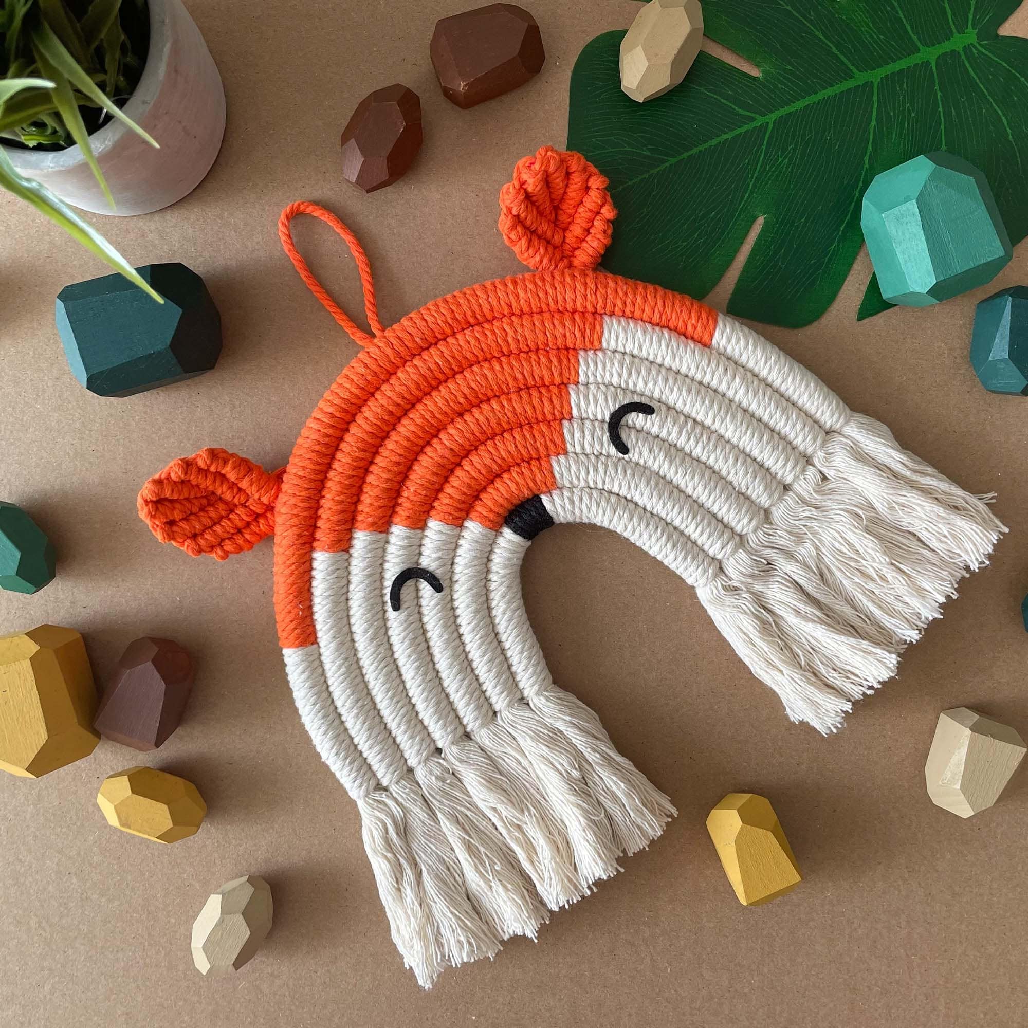 Animal Rainbow Macrame Rope Wall Hanging Decor Home | Etsy