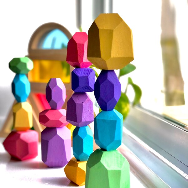 Wood Stacking Blocks - Etsy