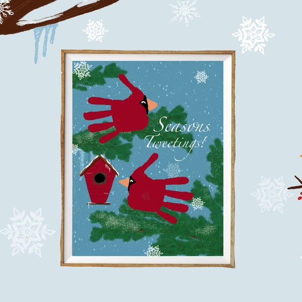 Christmas Handprint Art - Etsy