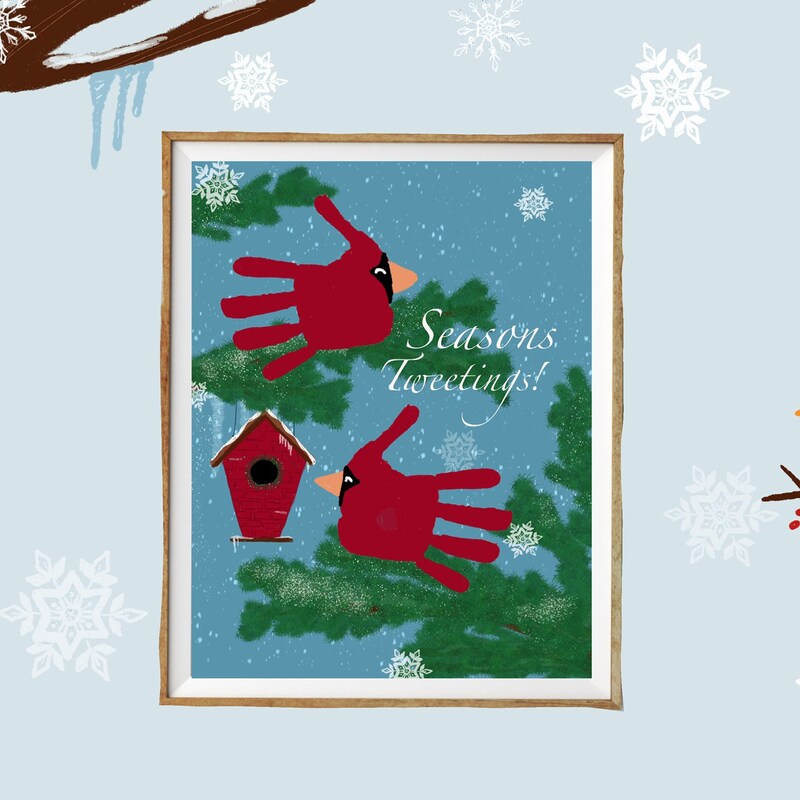 Christmas Handprint Art - Etsy