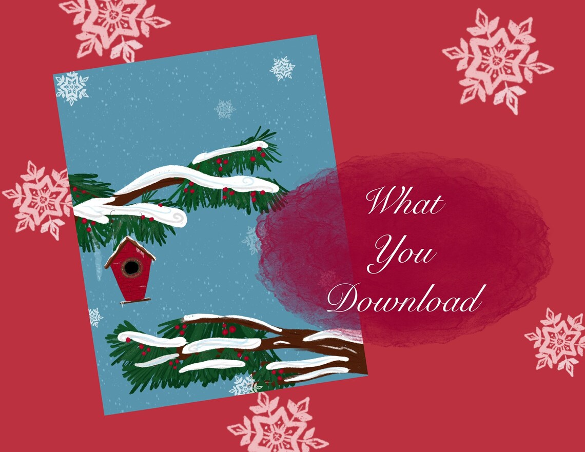 Snowy Cardinal Handprint Art Craft PRINTABLE Christmas - Etsy