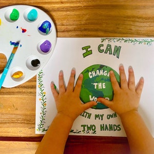 Change the World With My Own Two Hands Children’s Activity Handprint ...
