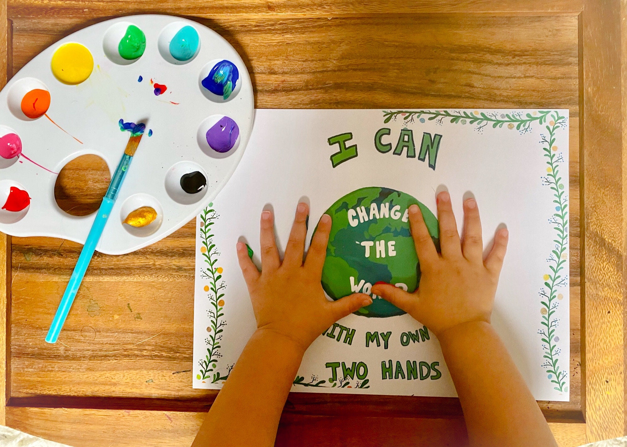 Change the World With My Own Two Hands Children’s Activity Handprint ...
