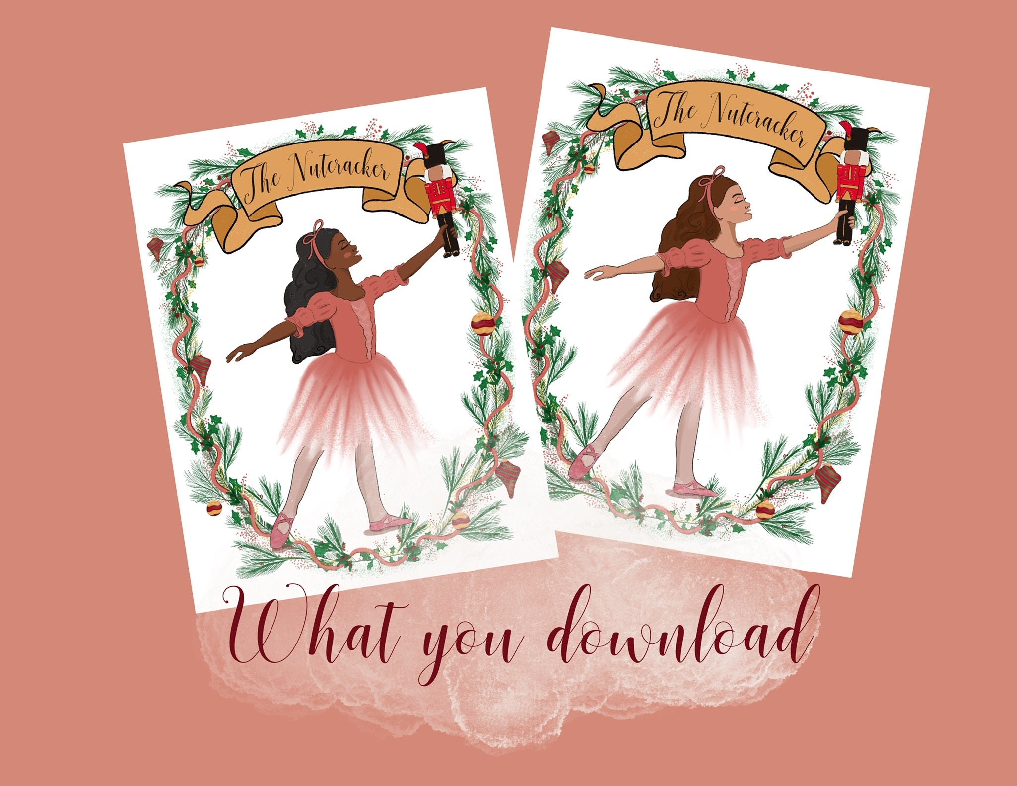 Nutcracker Kids Art Print Craft Keepsake PRINTABLE Christmas Decor ...