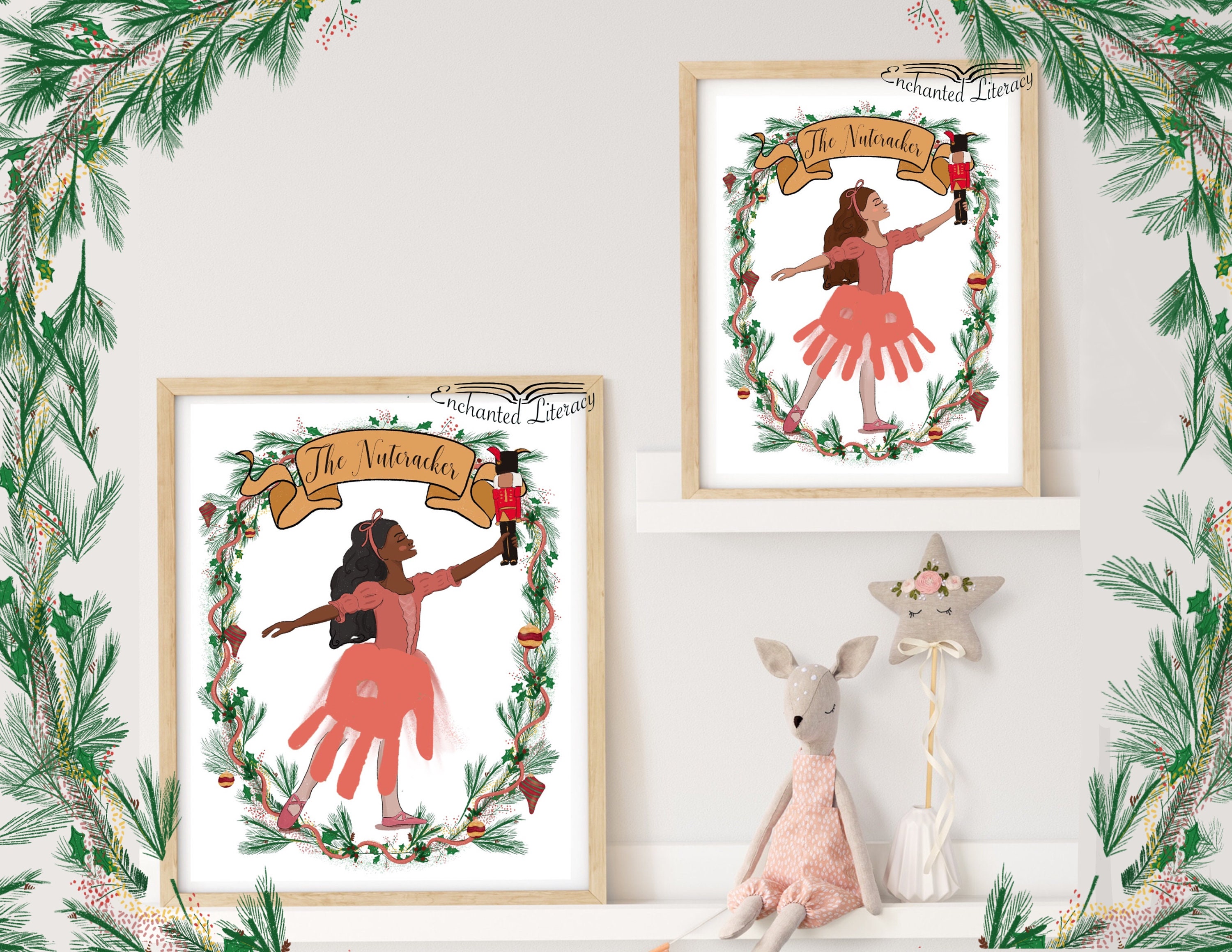 Nutcracker Kids Art Print Craft Keepsake PRINTABLE Christmas Decor ...