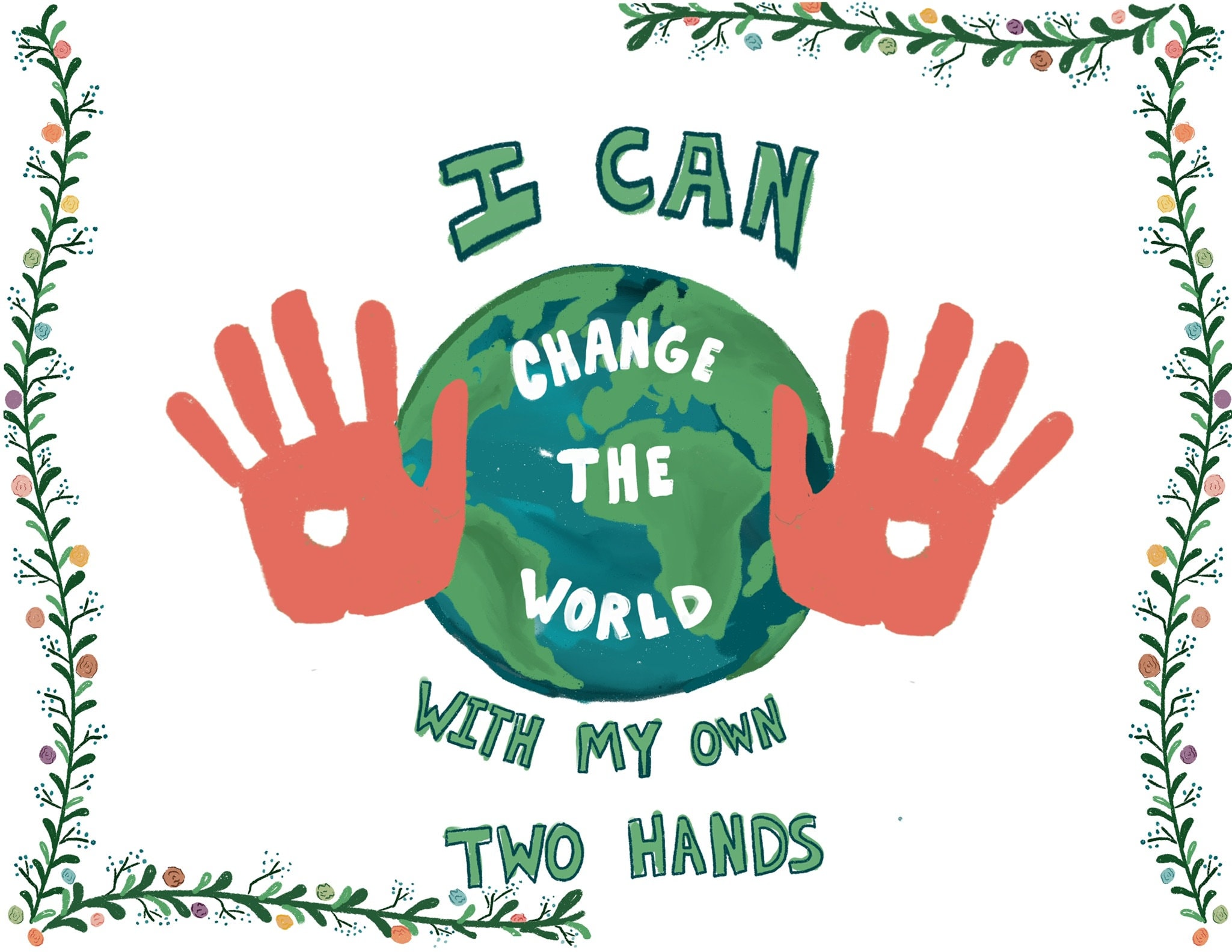 Change the World With My Own Two Hands Children’s Activity Handprint ...