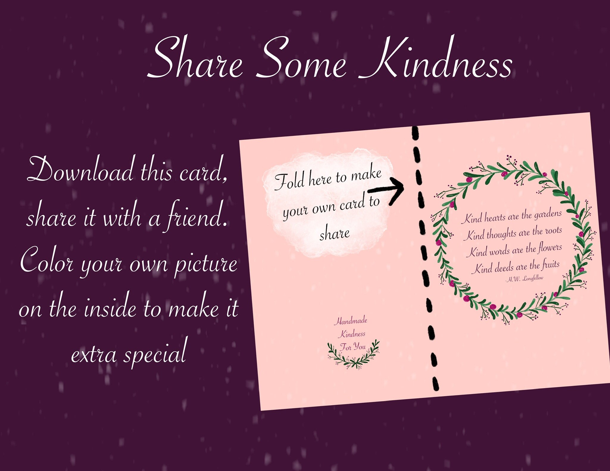 Share Kindness Children's Activity Handprint Craft Digital Download - Etsy