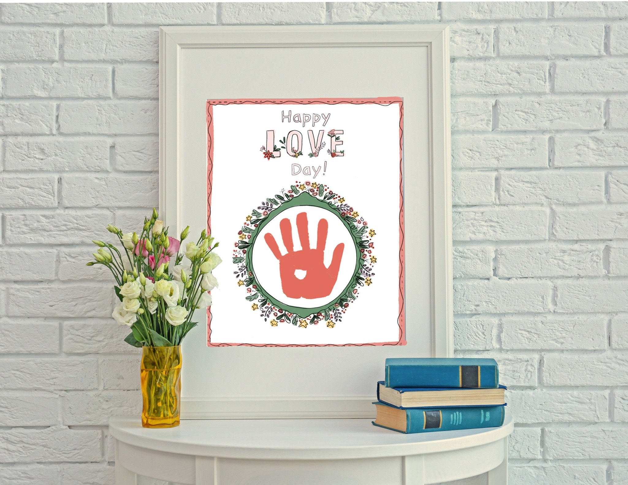 Valentines Day Handprint Craft Digital Download Activity - Etsy