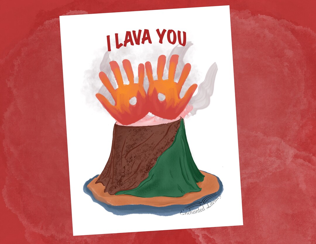 I Lava You Handprint Craft - Etsy