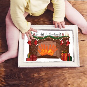 Night Before Christmas Fireplace Handprint Art Craft, PRINTABLE Kids ...