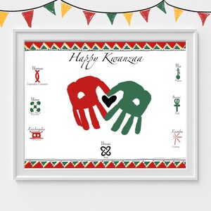 Kwanzaa Childrens Handprint Craft - Etsy