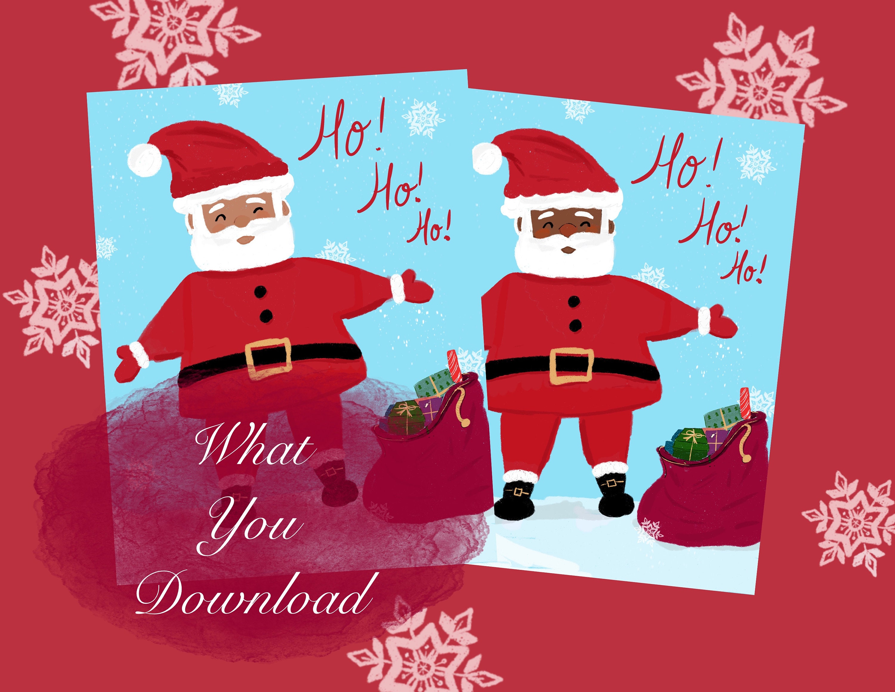 Santa 's Beard Handprint Art Craft, PRINTABLE Christmas Decor, Kids Art ...