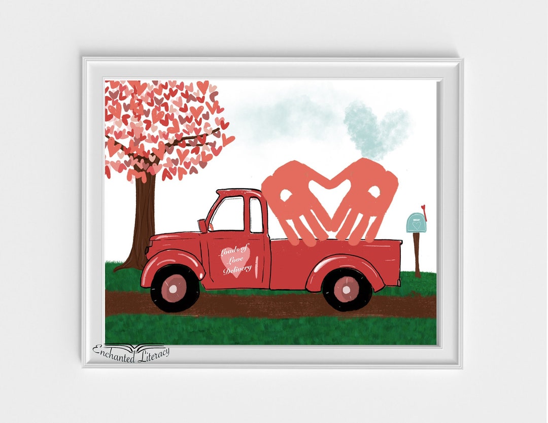 Valentine Truck, Handprint Craft, Loads of Love Activity, Kids Keepsake ...