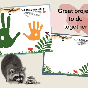 Kissing Hand Raccoon Handprint Craft - Etsy