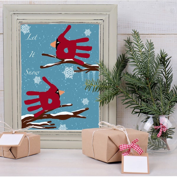Christmas Handprint Art - Etsy