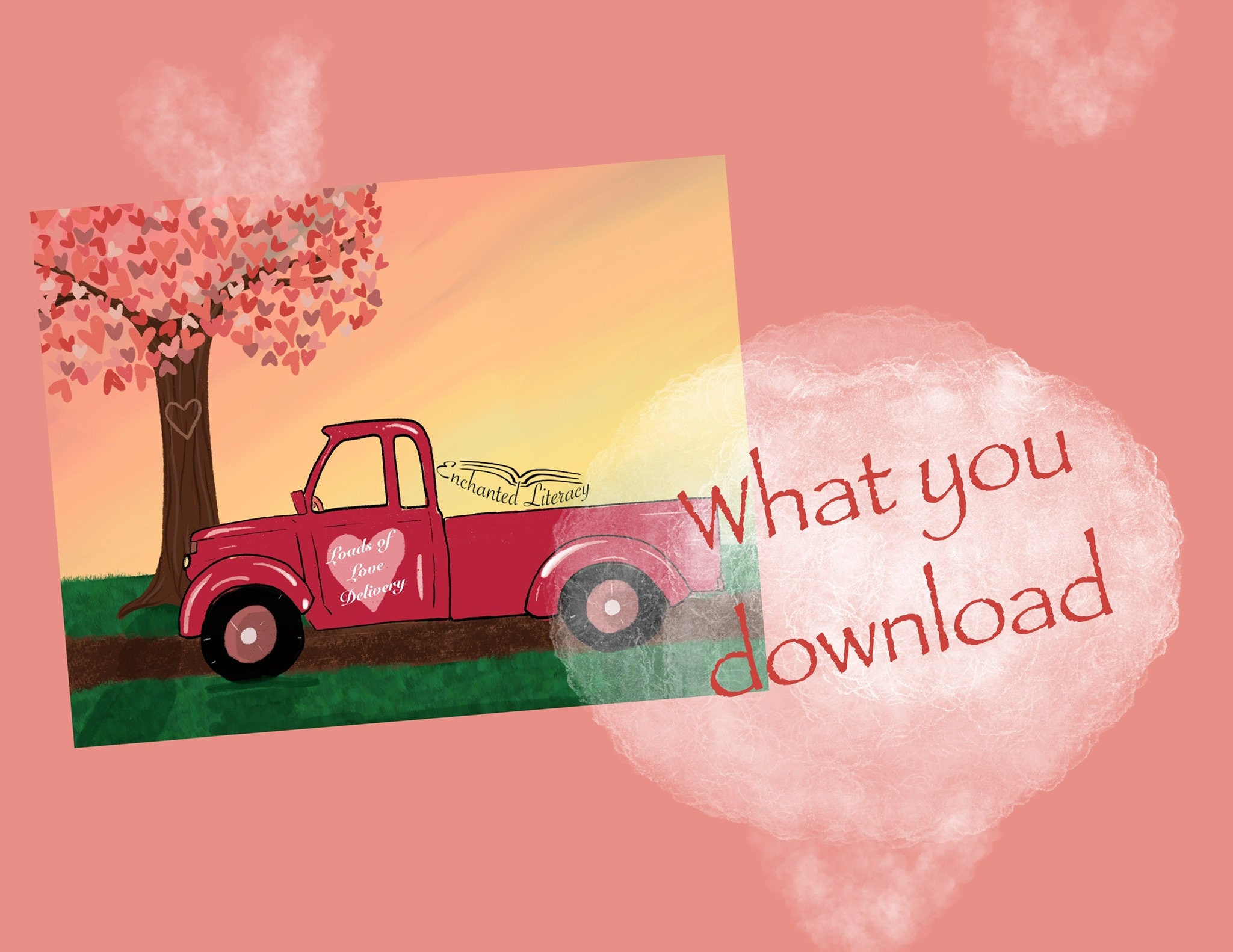 Valentine Truck, Handprint Craft, Loads of Love Activity, Kids Keepsake ...