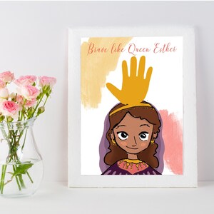 Brave Like Queen Esther Purim Kids Craft Keepsake - Etsy