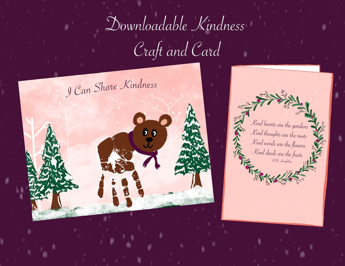 Share Kindness Children's Activity Handprint Craft Digital Download - Etsy