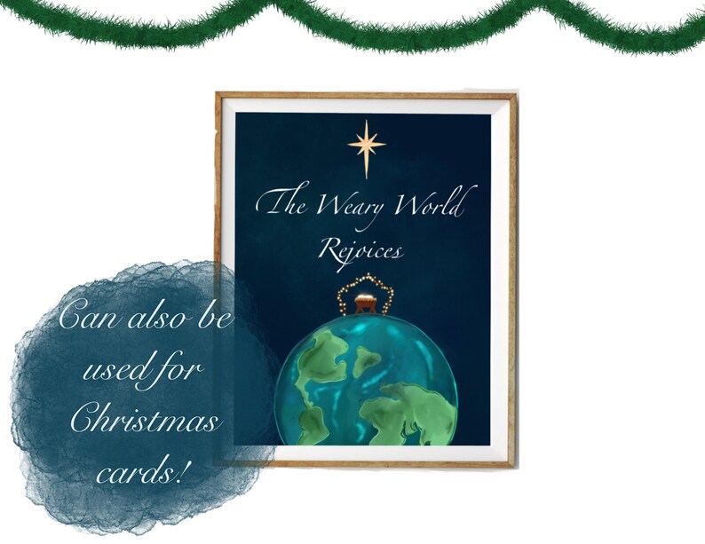 Weary World Rejoices, Christmas Illustration Art, Digital Prints, Oh ...