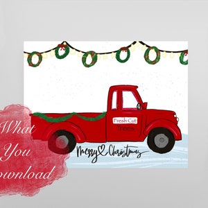 Christmas Tree Truck Handprint Art Craft, PRINTABLE Christmas Decor ...