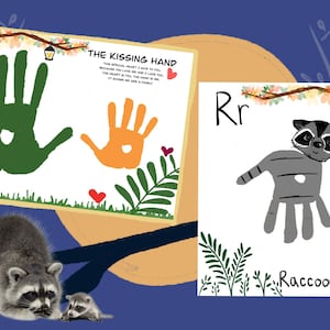 Kissing Hand Raccoon Handprint Craft - Etsy