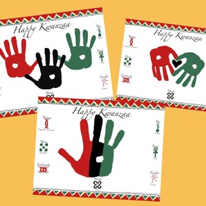 Kwanzaa Childrens Handprint Craft - Etsy
