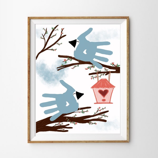 Bird Handprint Craft - Etsy