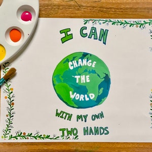 Change the World With My Own Two Hands Children’s Activity Handprint ...