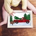 Tree Farm Truck Winter Handprint Art Craft, PRINTABLE Christmas Decor ...