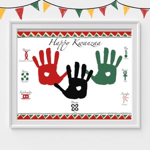 Kwanzaa Childrens Handprint Craft - Etsy