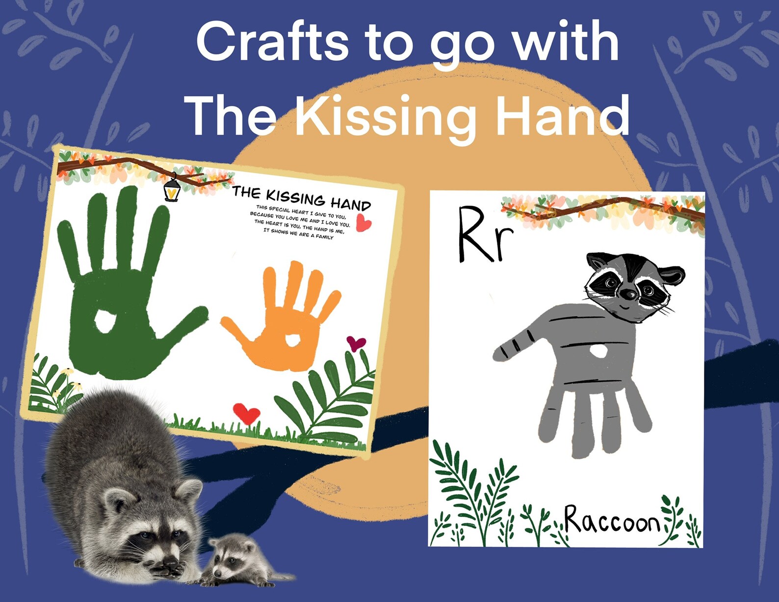 Kissing Hand Raccoon Handprint Craft - Etsy