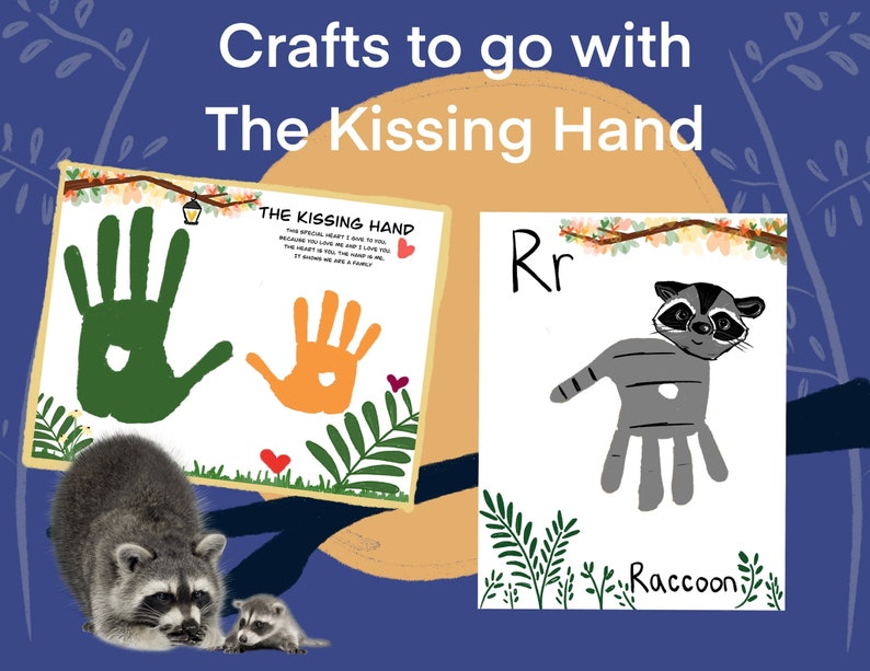 Kissing Hand Raccoon Handprint Craft - Etsy