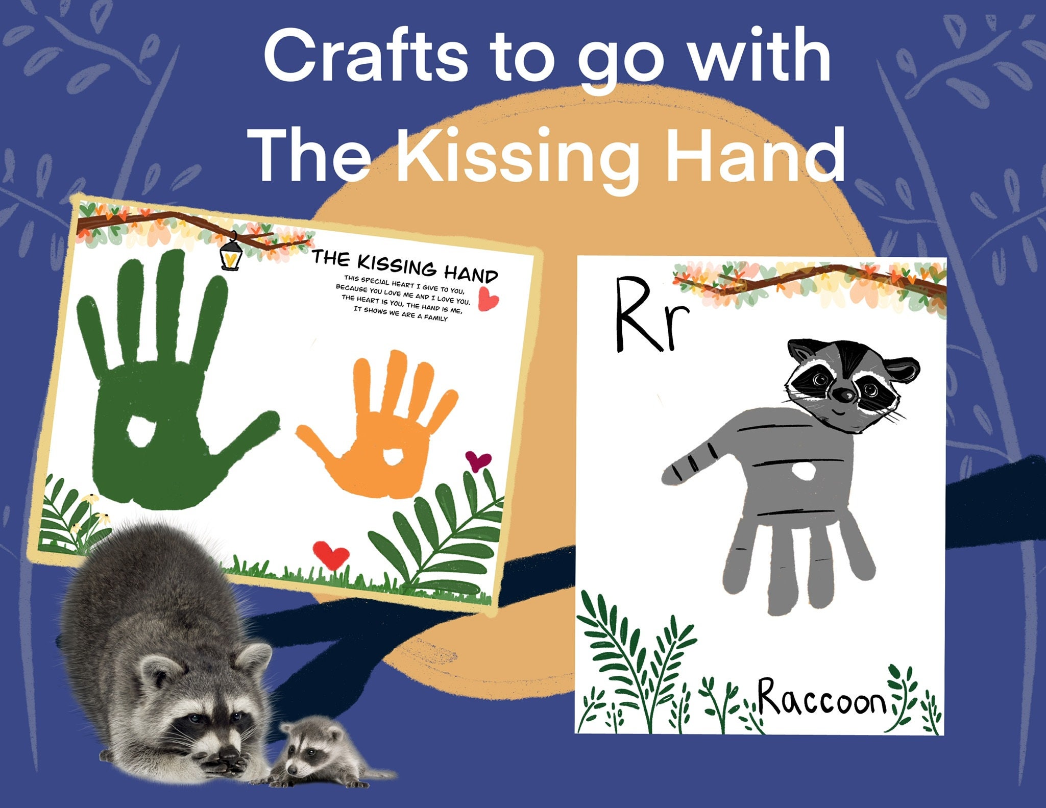 Kissing Hand Raccoon Handprint Craft - Etsy