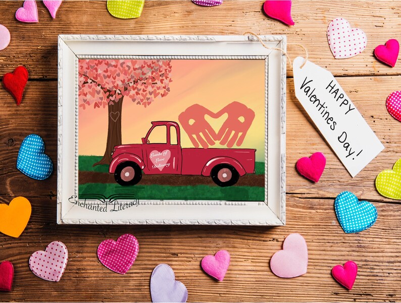 Valentine Truck, Handprint Craft, Loads of Love Activity, Kids Keepsake ...
