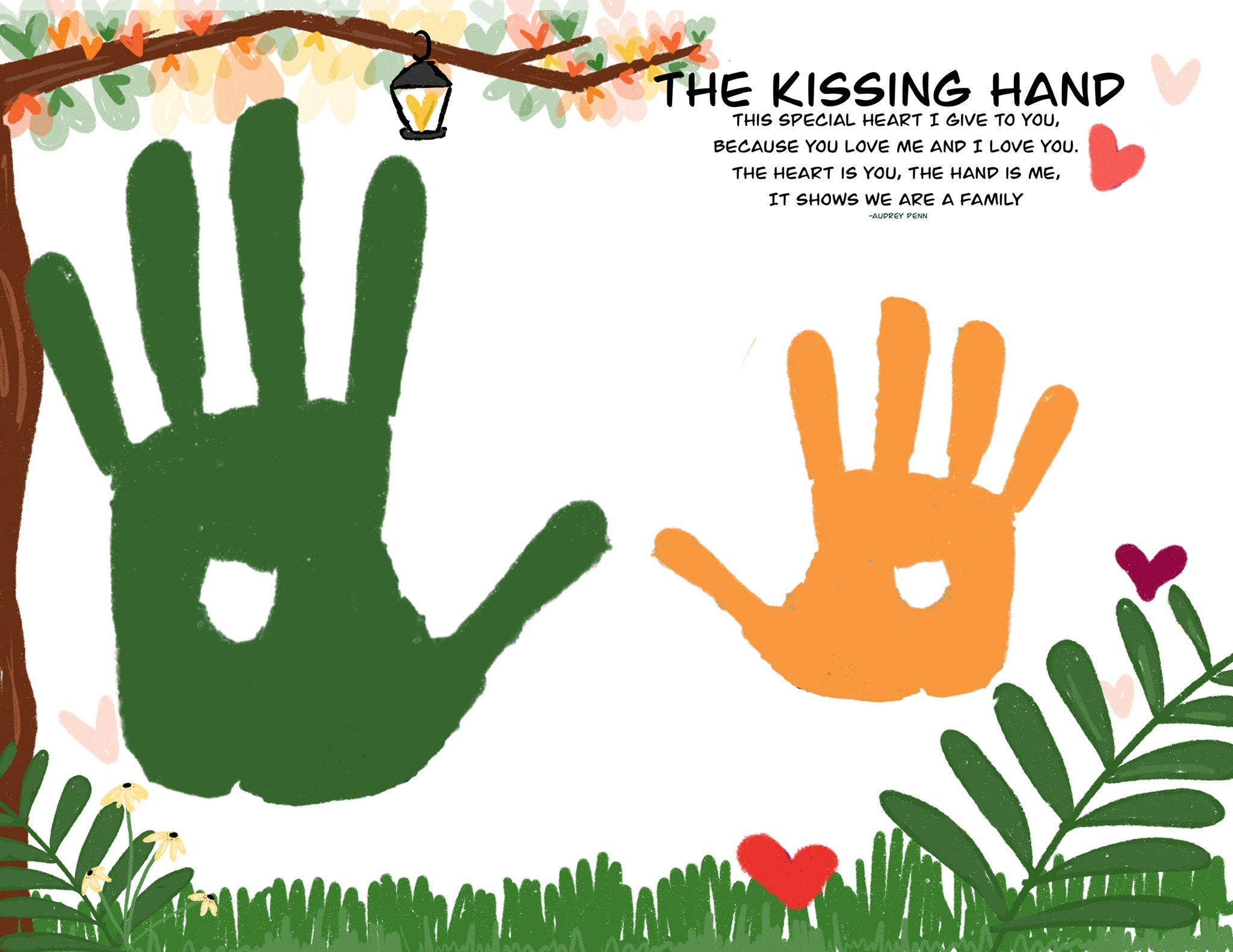 Kissing Hand Raccoon Handprint Craft - Etsy