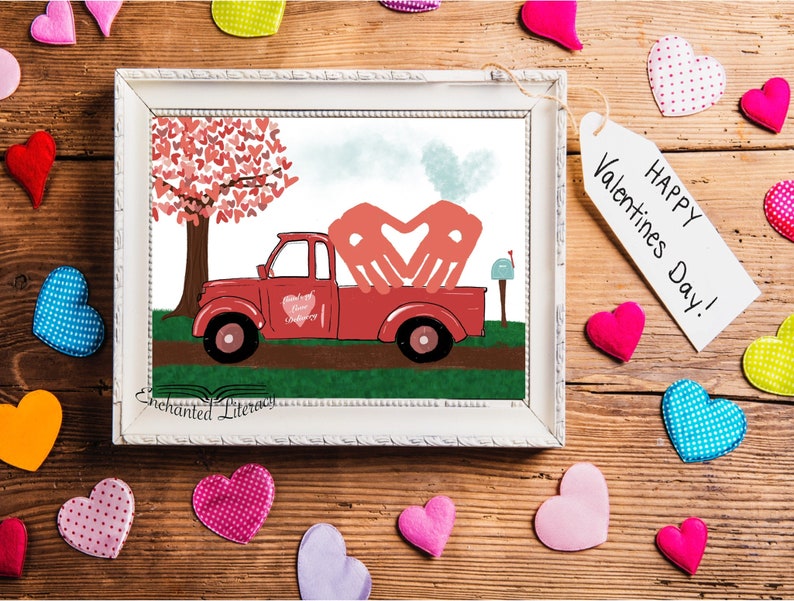 Valentine Truck, Handprint Craft, Loads of Love Activity, Kids Keepsake ...