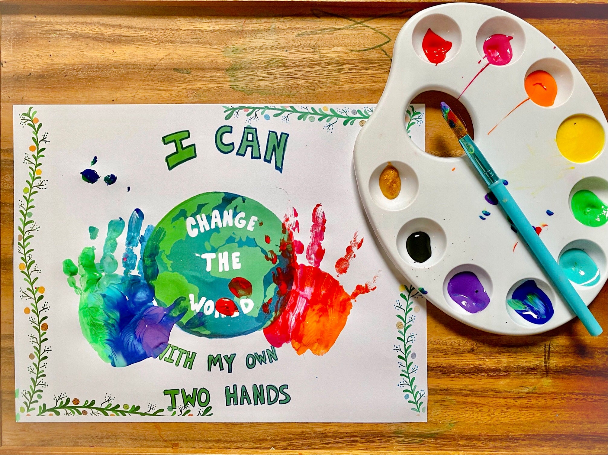 Change the World With My Own Two Hands Children’s Activity Handprint ...