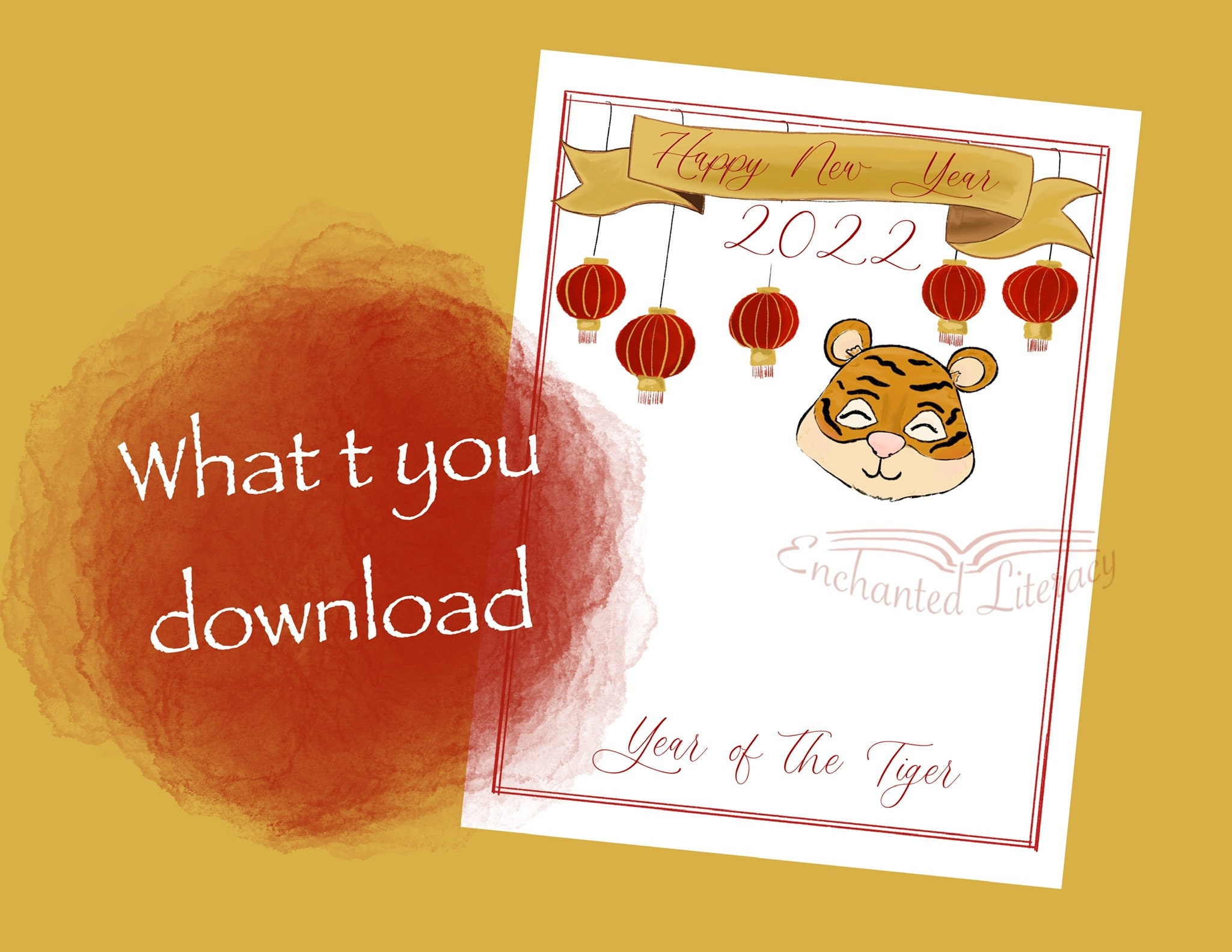 Chinese New Year of the Tiger 2022 Handprint Childrens Craft Activity ...