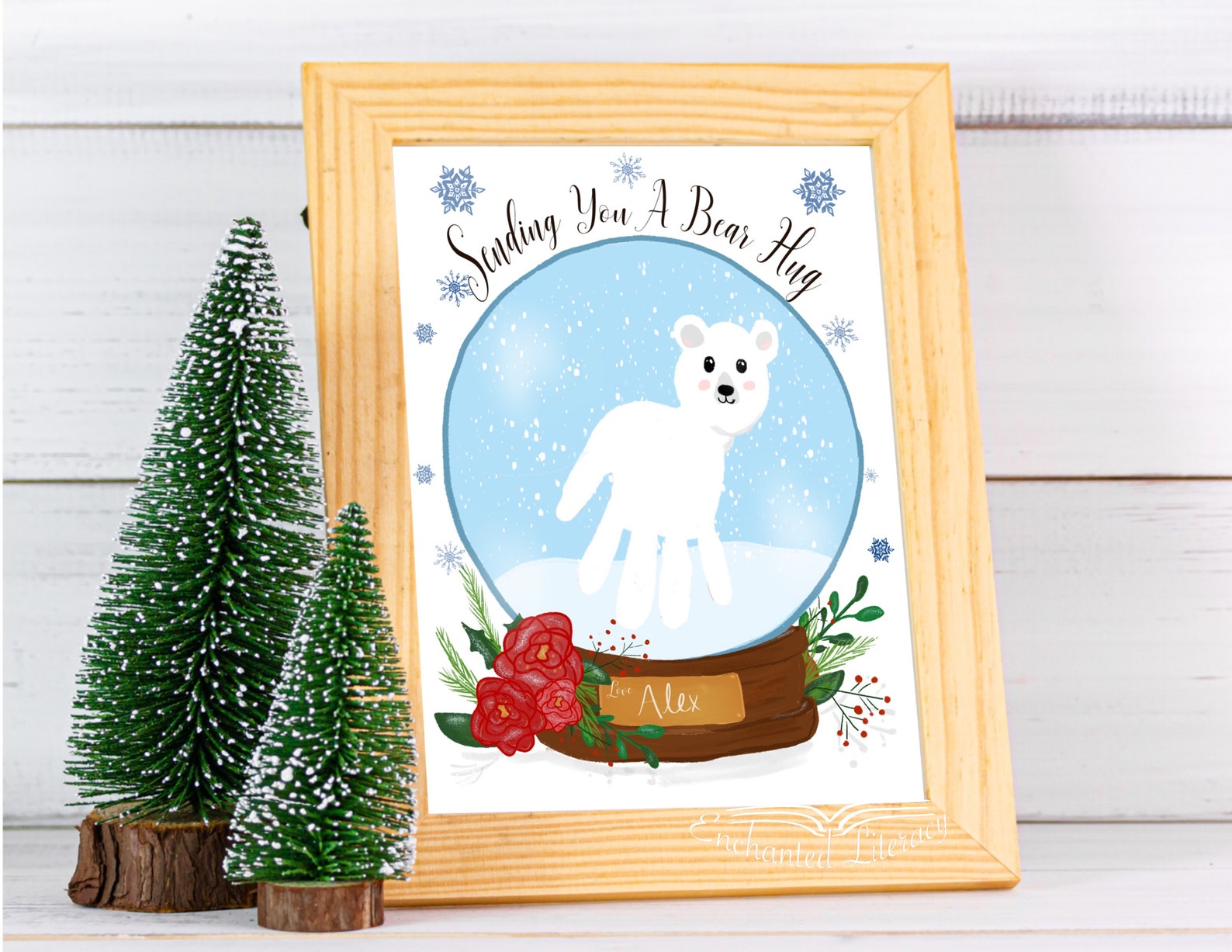 Sending You a Bear Hug Handprint Kids Art Craft,digital DOWNLOAD ...