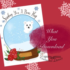 Sending You a Bear Hug Handprint Kids Art Craft,digital DOWNLOAD ...