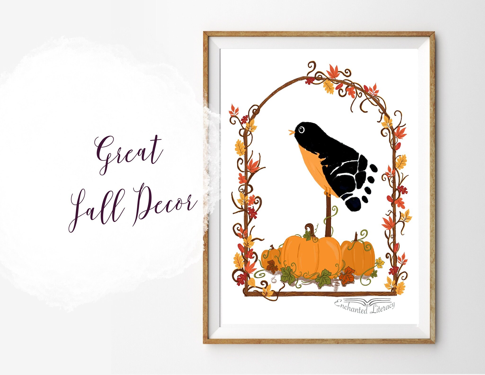 Autumn Bird Handprint Kids Craft - Etsy