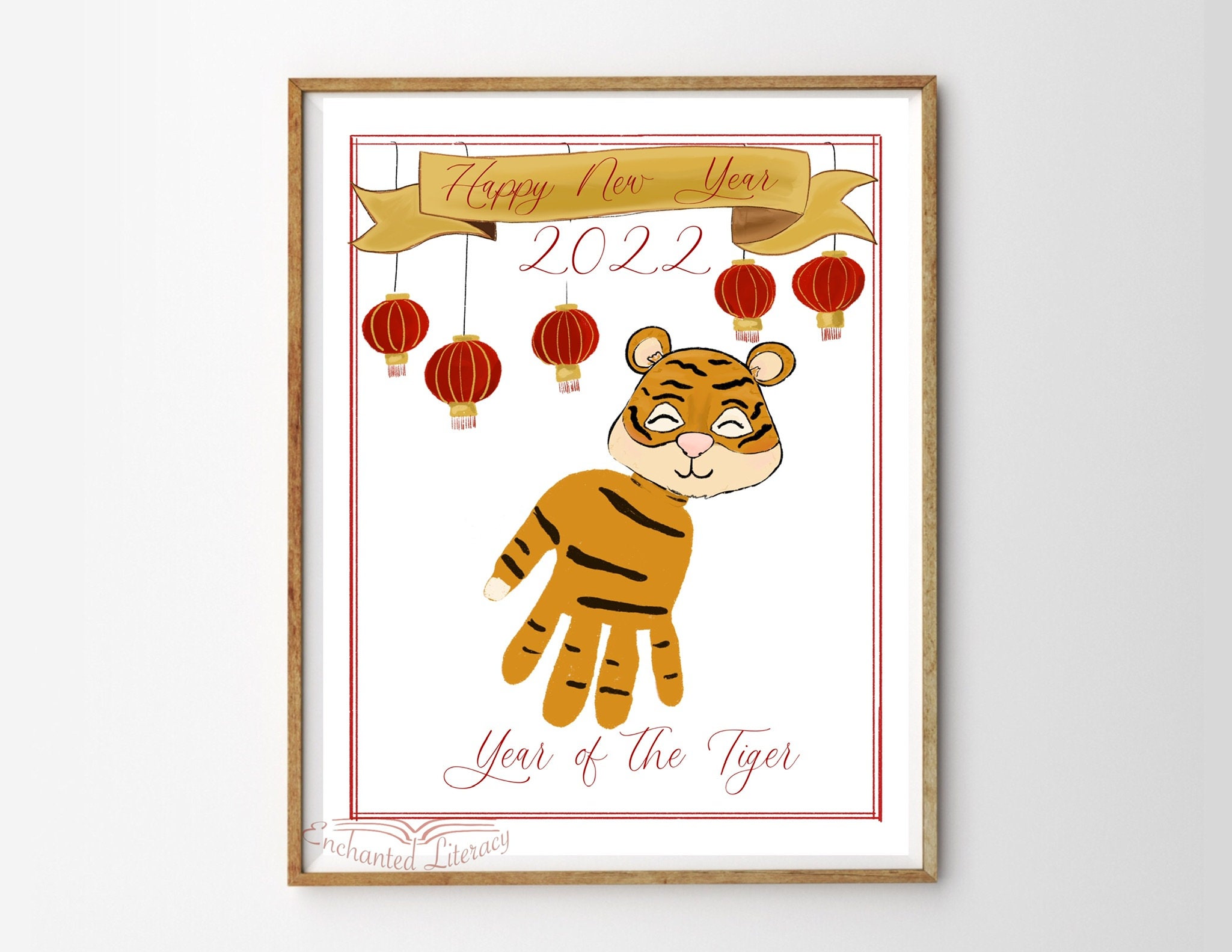 Chinese New Year of the Tiger 2022 Handprint Childrens Craft Activity ...
