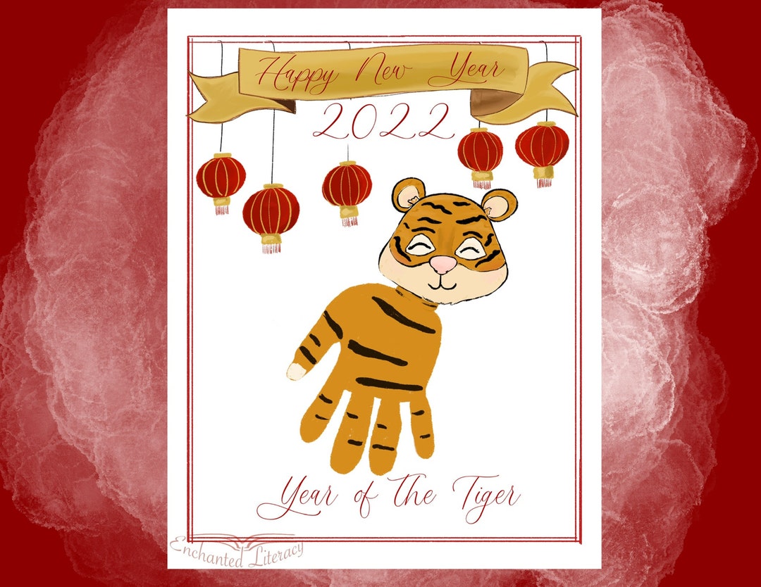 Chinese New Year of the Tiger 2022 Handprint Childrens Craft Activity ...