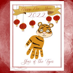 Chinese New Year of the Tiger 2022 Handprint Childrens Craft Activity ...