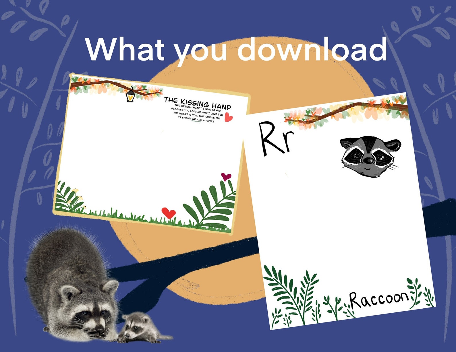 Kissing Hand Raccoon Handprint Craft - Etsy